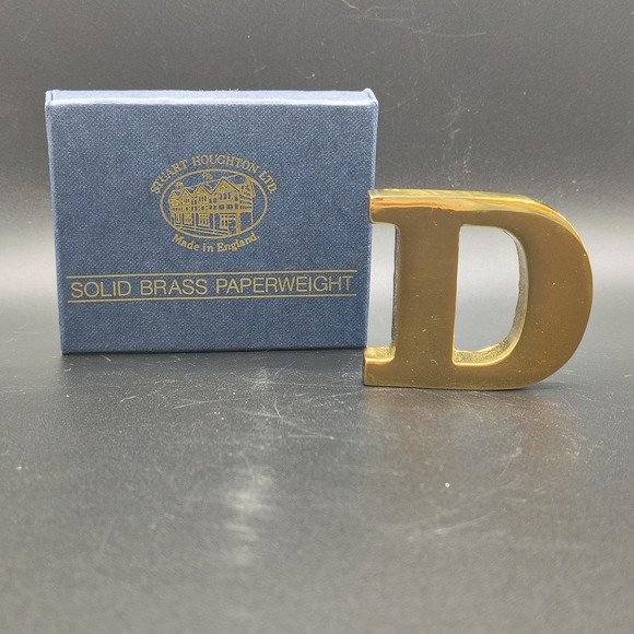 Stuart Houghton Ltd | Office | Gold Brass Paperweight Letter D | Poshmark